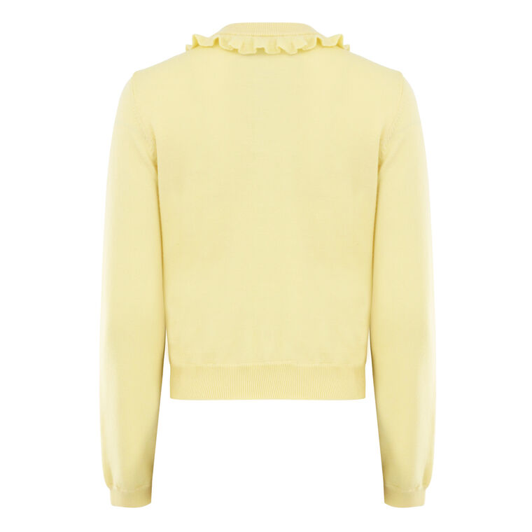 Alice + Olivia Dollie Ruffled Cashmere Cardigan | Tootsies