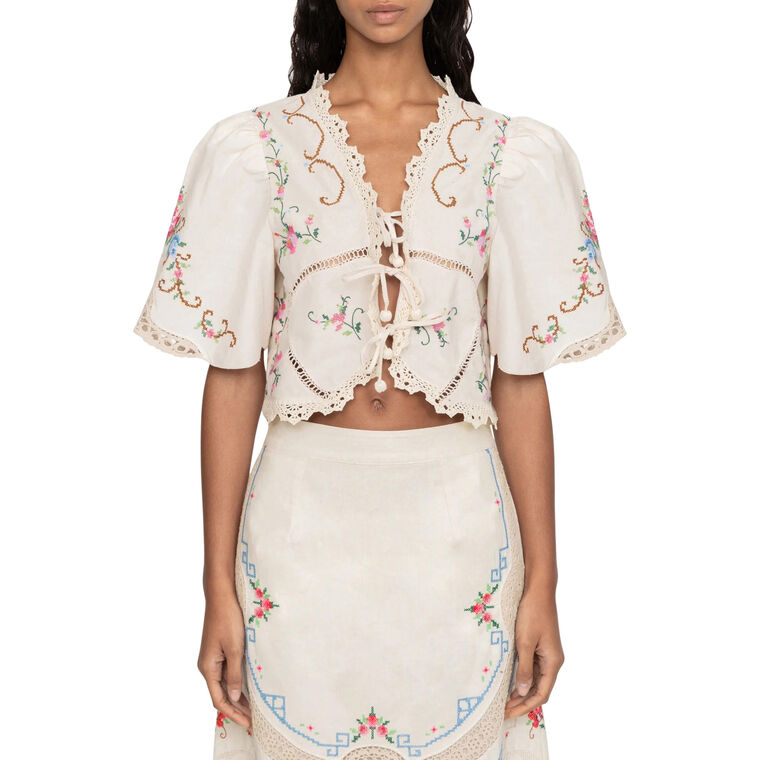 Edwina Embroidery Top
