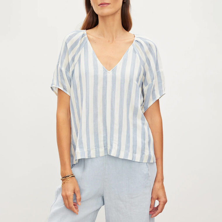 Velvet Katy Striped Linen Top | Tootsies