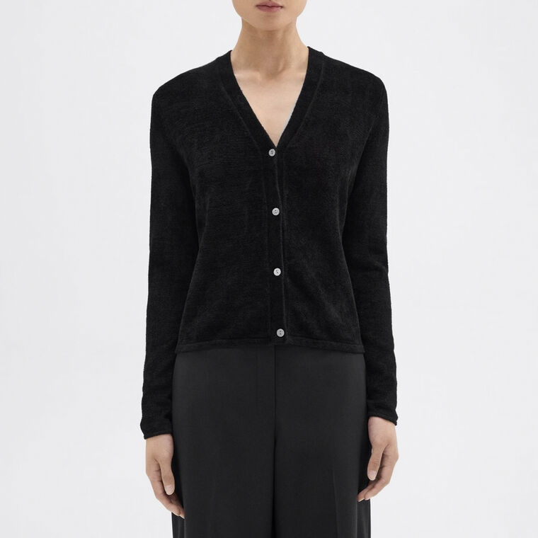 Theory Velvet Rib Knit V-Neck Cardigan | Tootsies