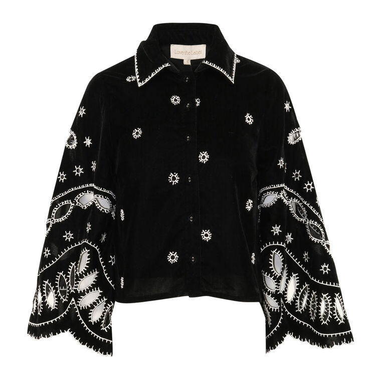 Esperanza Velvet Embroidered Jacket