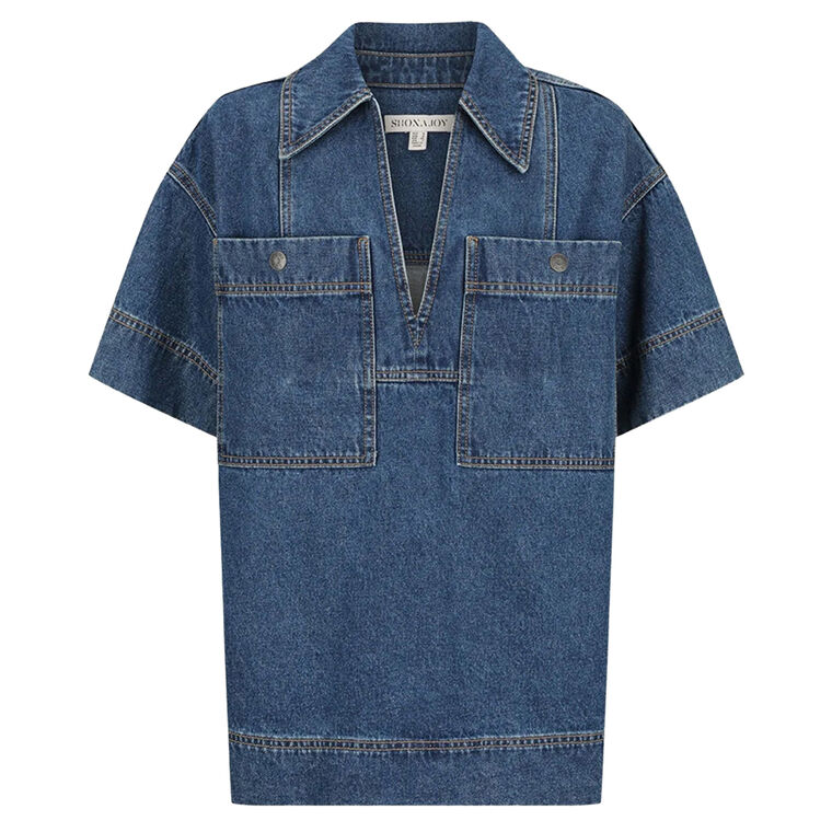 Shona Joy Rita Denim Pullover Top | Tootsies