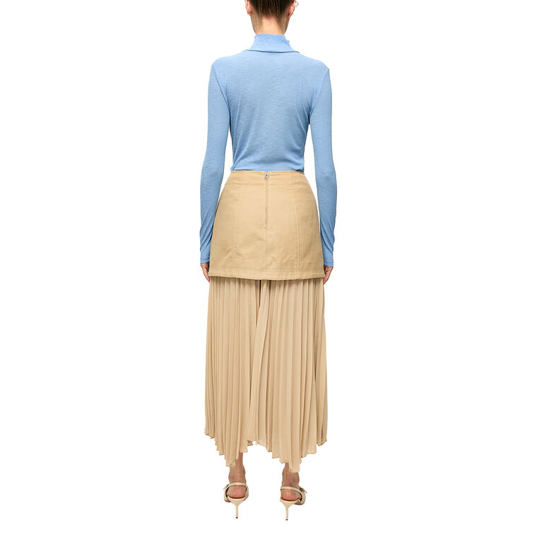 Veronica Beard Patricka Layered Mixed Media Midi Skirt | Tootsies