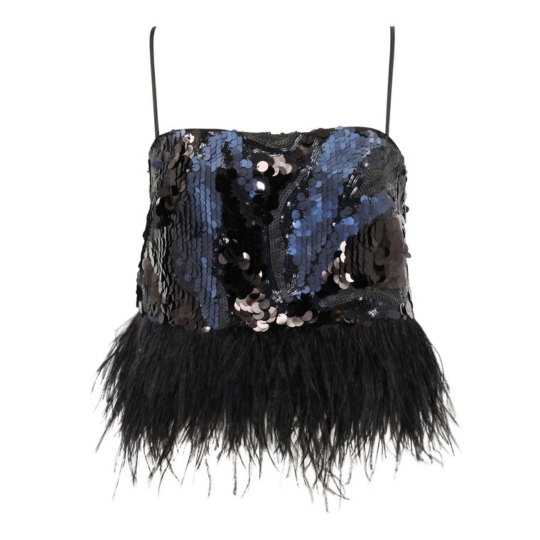Stanley Sequin Feather Tank Top
