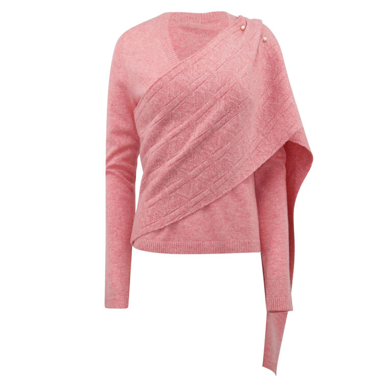 Hellessy Colt Cashmere Sweater with Shoulder Scarf | Tootsies