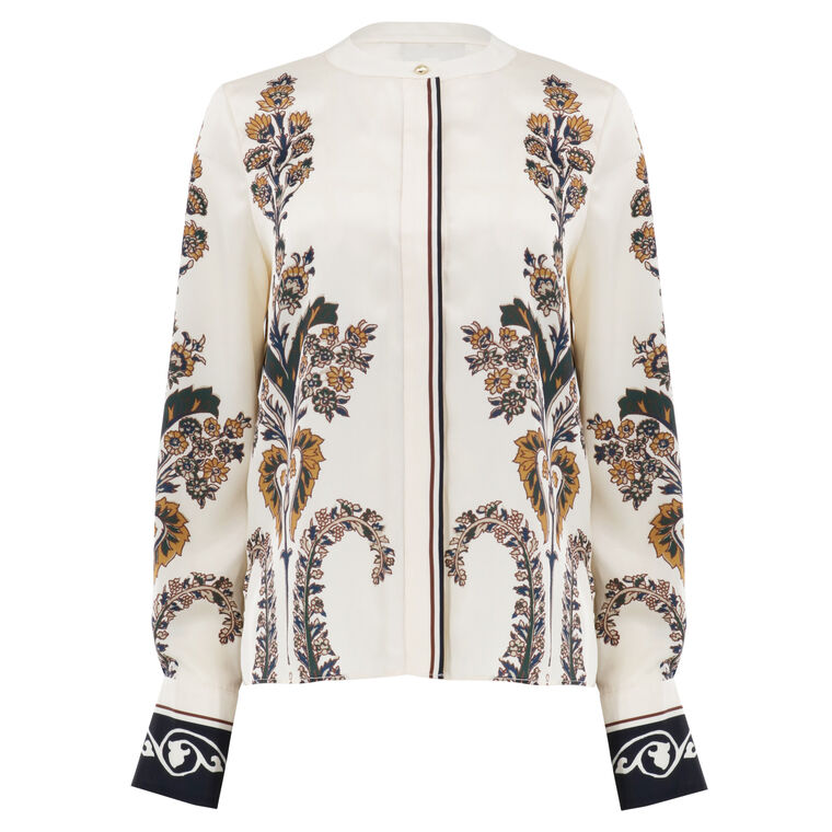 Veronica Beard Hoku Floral Stripe Top | Tootsies