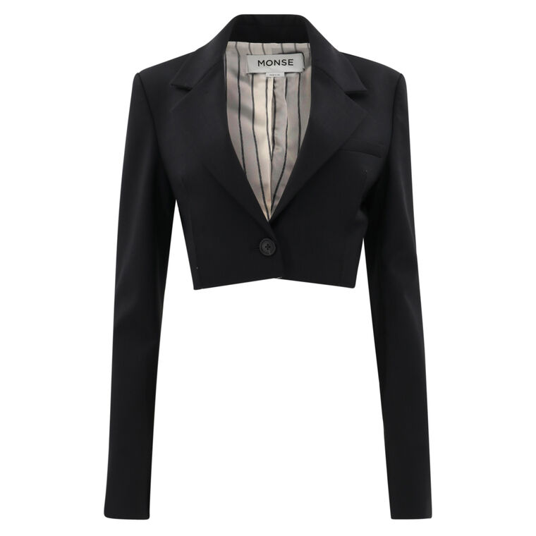 Cropped Slashed Jacket