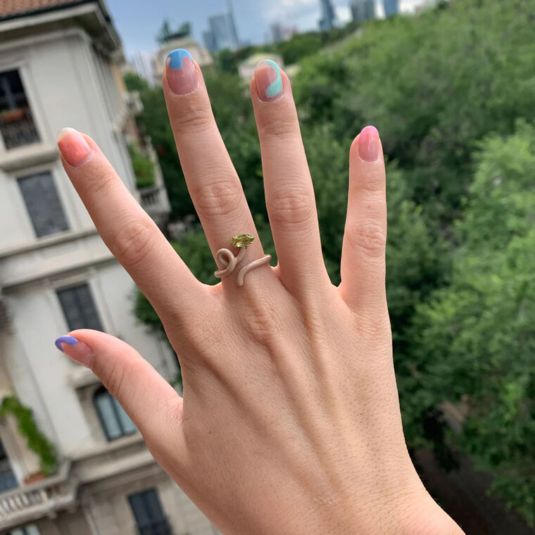 Bea Bongiasca Baby Vine Peridot Tendril Ring | Tootsies