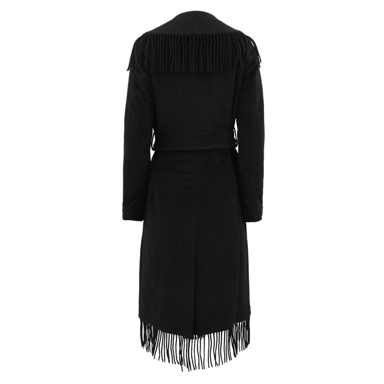 Fringe Wool Coat