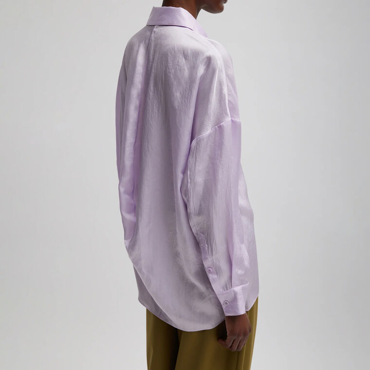 Spring Acetate Shirt With Cocoon Back