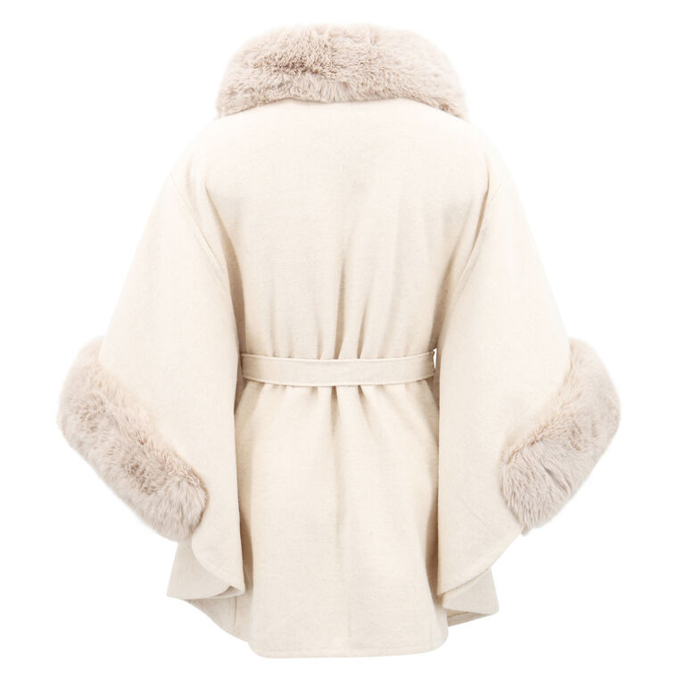 Dolce Cabo Faux Fur Trimmed Cape | Tootsies