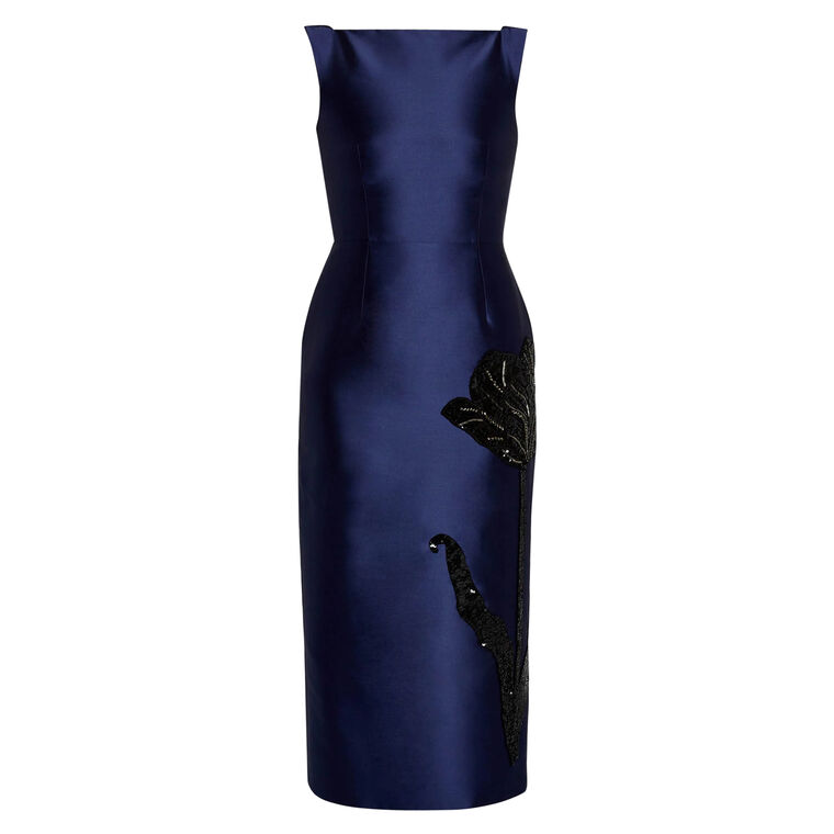 Erdem Sleeveless Embellished Mikado Pencil Cocktail Dress | Tootsies